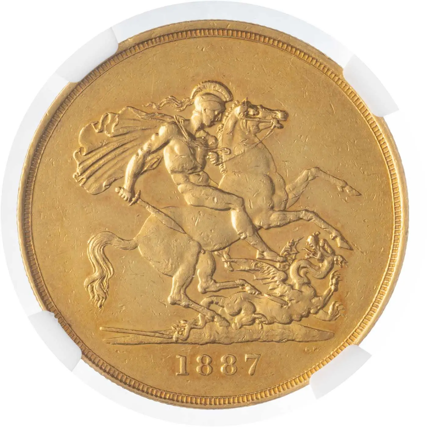 1887 Quintuple Sovereign Queen Victoria NGC AU 55 | Chards
