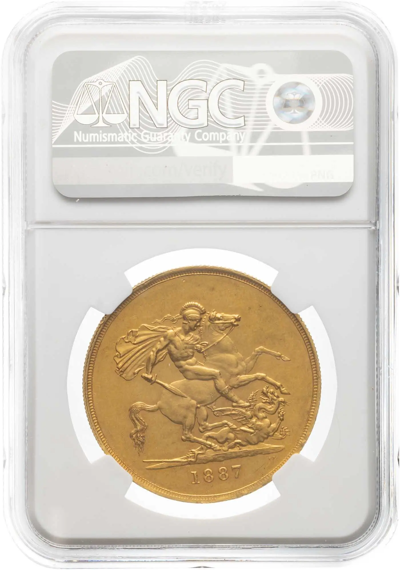 1887 Quintuple Sovereign Queen Victoria NGC MS 60 | Chards
