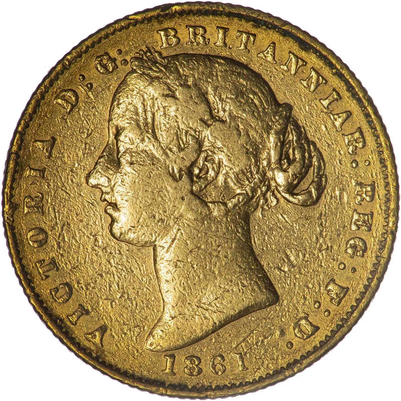 1861 Gold Full Sovereign Victoria Coin Australia | Chards