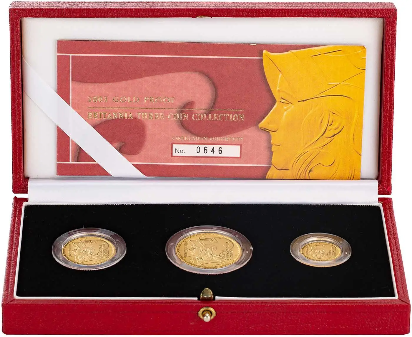 2003 Britannia Gold Proof 3 Coin Set | Chards