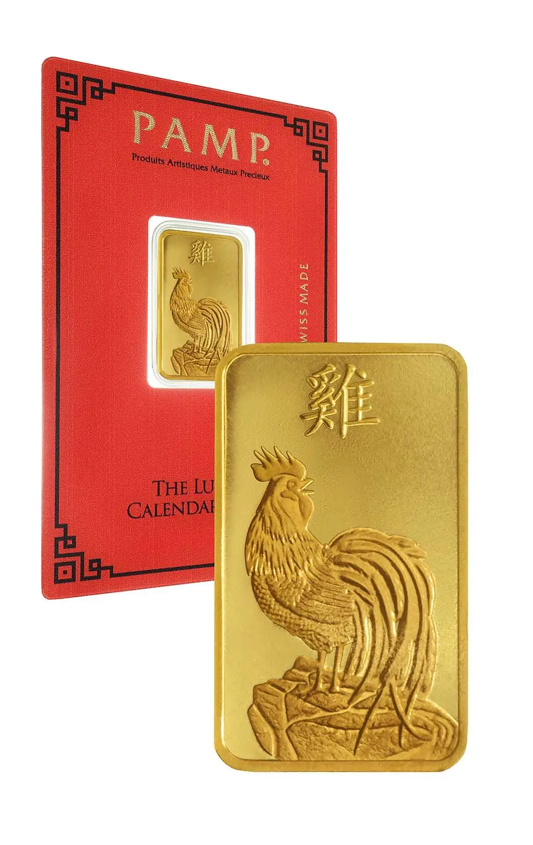 5g Lunar Rooster Gold Bar PAMP | Chards - £338.79
