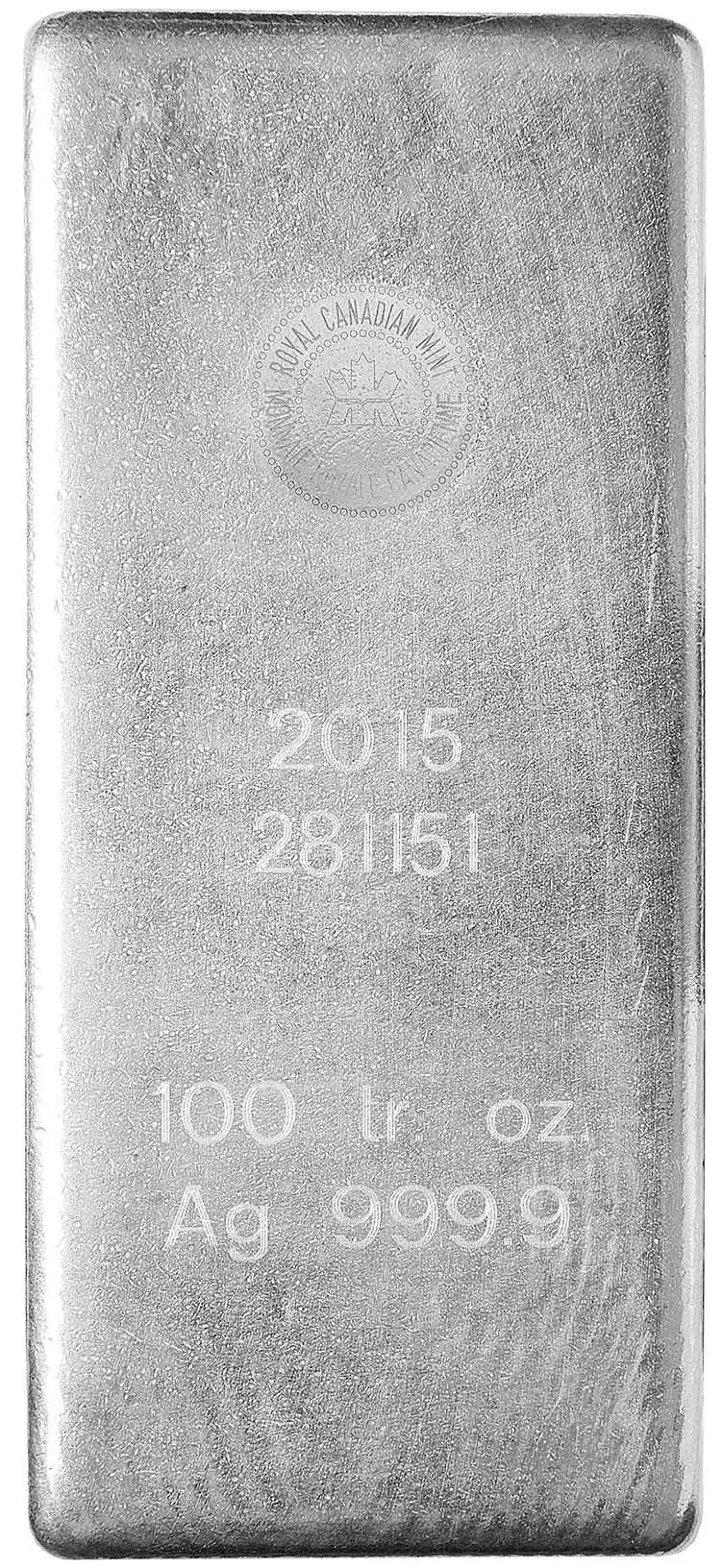 Pre-Owned 100 oz Canadian Silver Bar | Chards - £2,657.52