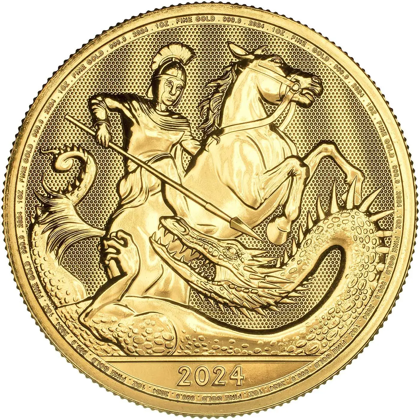 2024 1 oz Gold Coin St. George and the Dragon | Chards