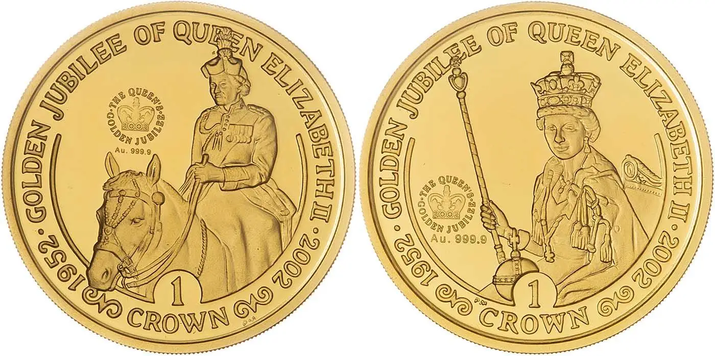 2002 Gold Proof Isle of Man 2 Coin Set |Chards