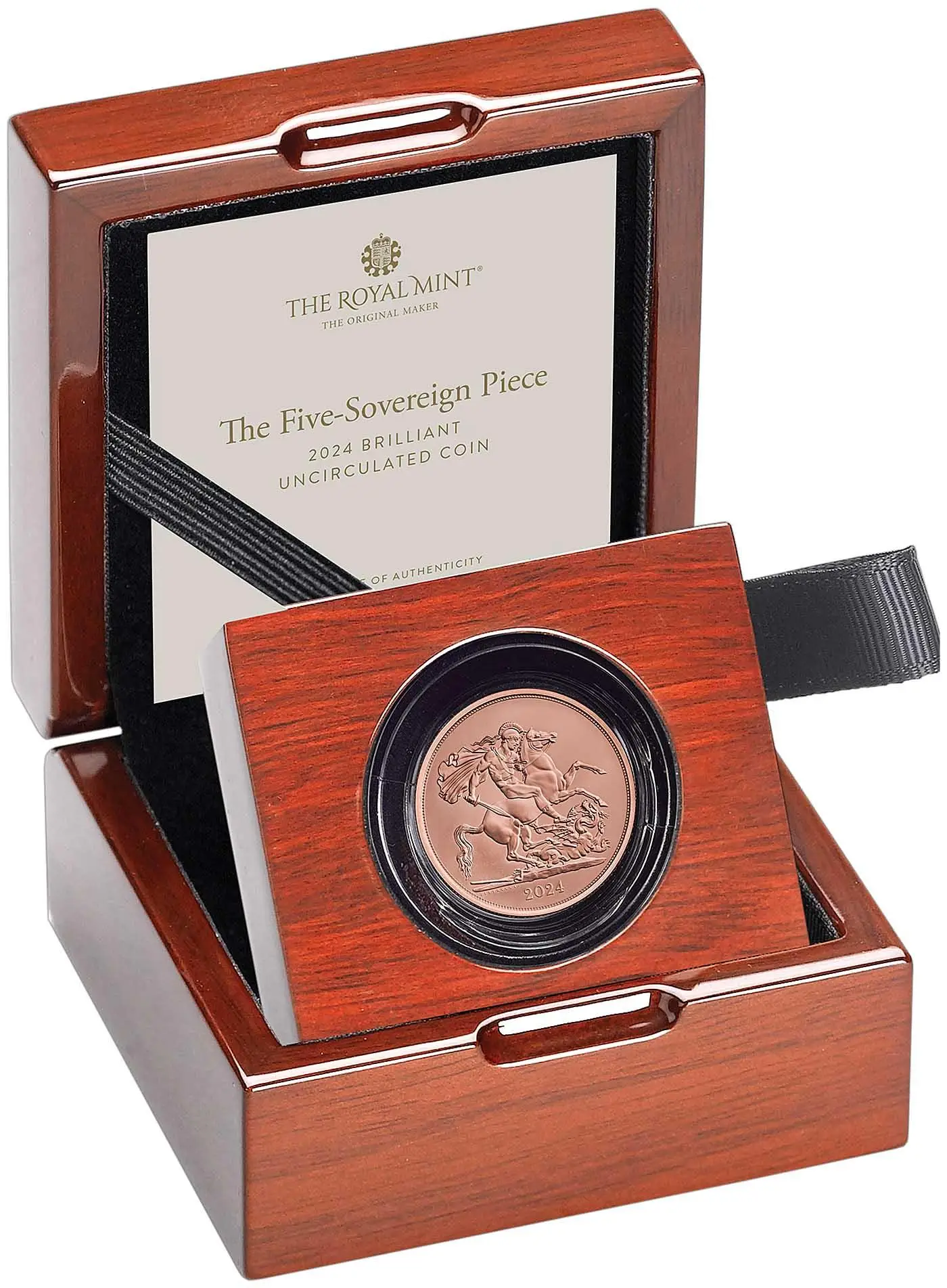 2024 KCIII Gold BU Quintuple Sovereign £5 Coin | Chards