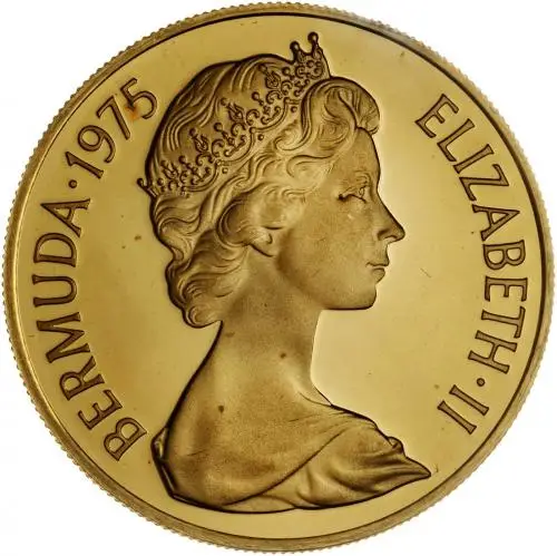 1975 The Royal Visit Gold Proof $100 Coin | Chards