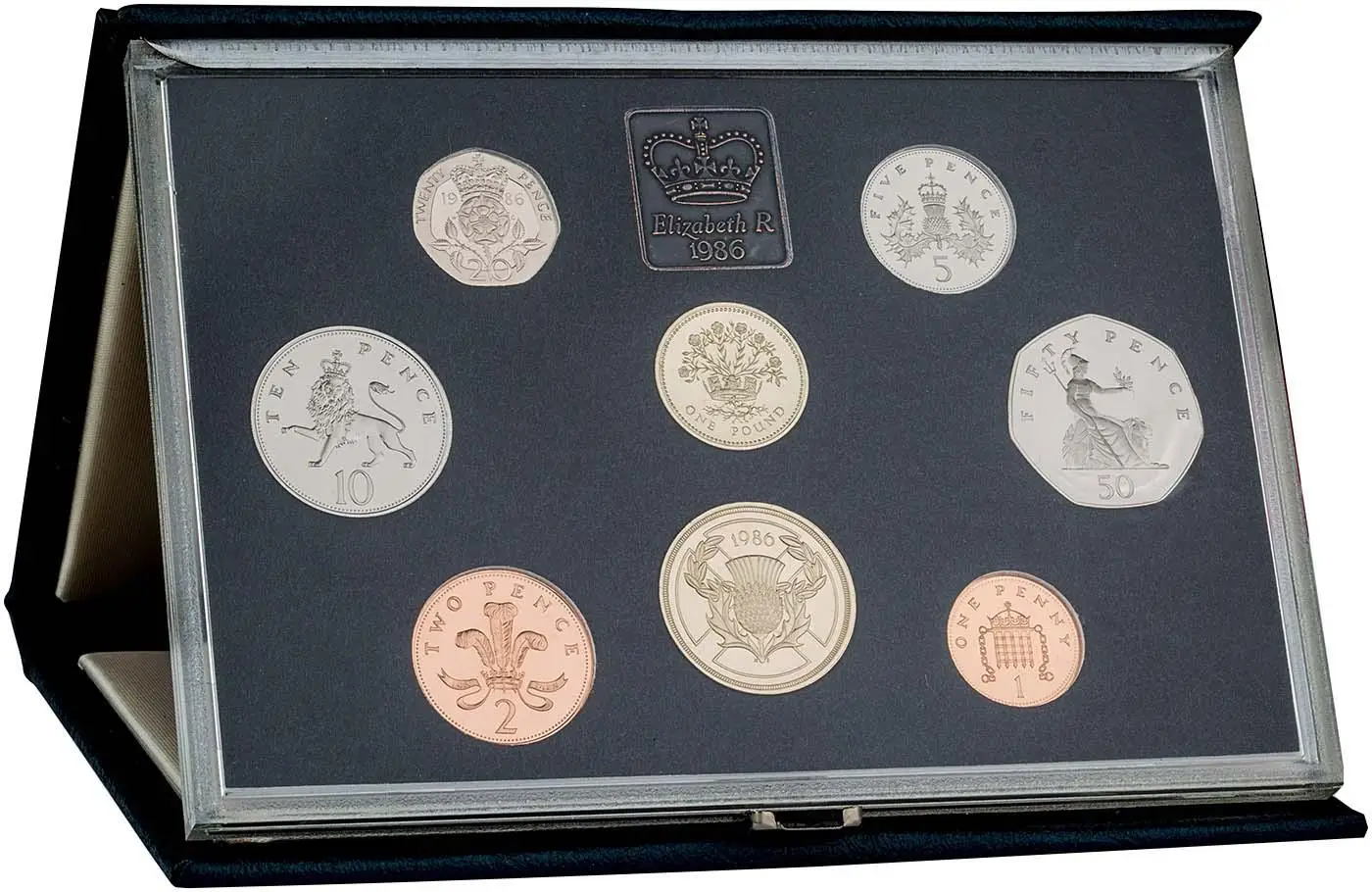 1986 United Kingdom Standard Proof Coin Set l Chard
