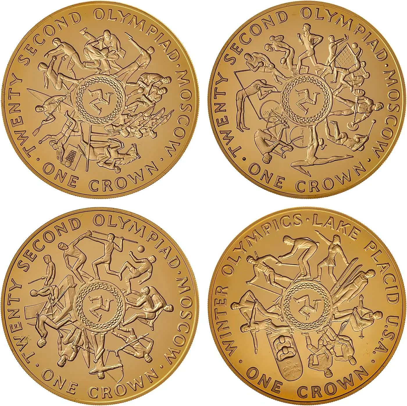 1980 Moscow Olympics Crown Gold Proof 4 Coin Set | Chards