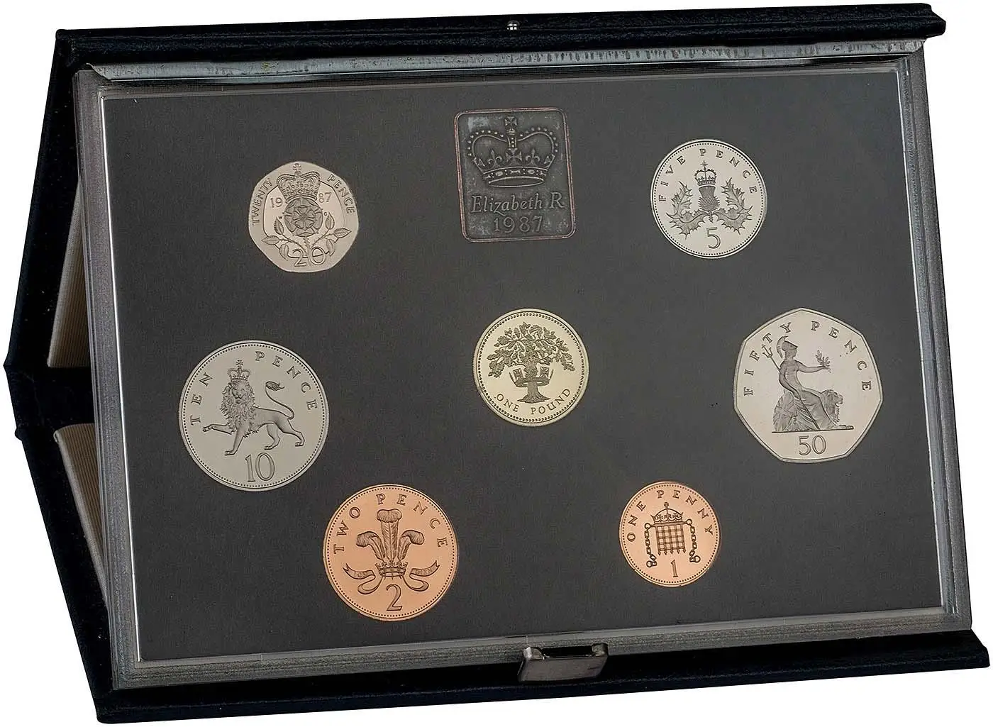 1987 United Kingdom Standard Proof Coin Set l Chard