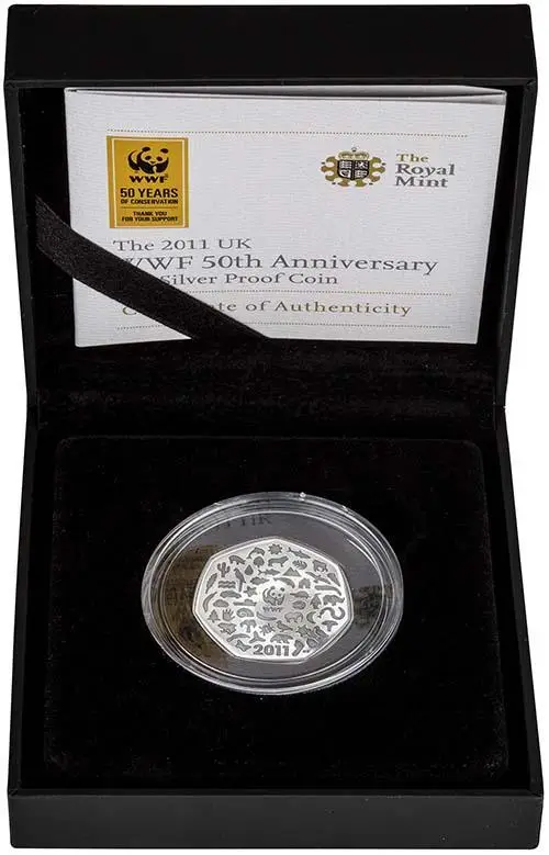 2011 WWF 50th Anniversary 50p Silver Proof Coin | Chard