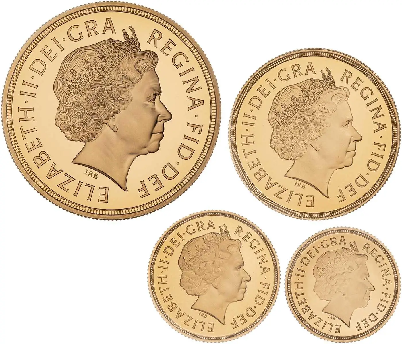 2005 Four Coin Sovereign Set Gold Proof l Chard