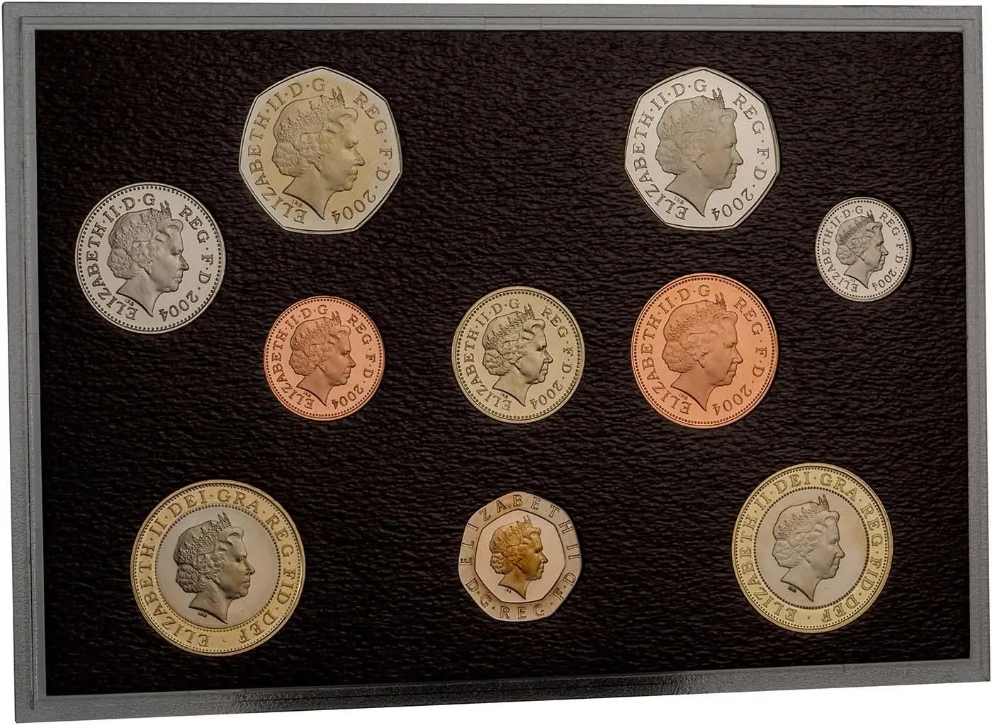 2004 United Kingdom Standard Proof Coin Set l Chard