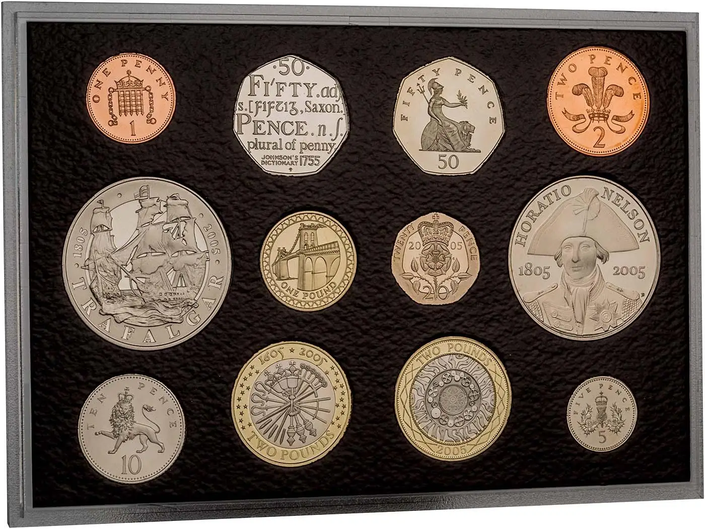 2005 United Kingdom Standard Proof Coin Set l Chard