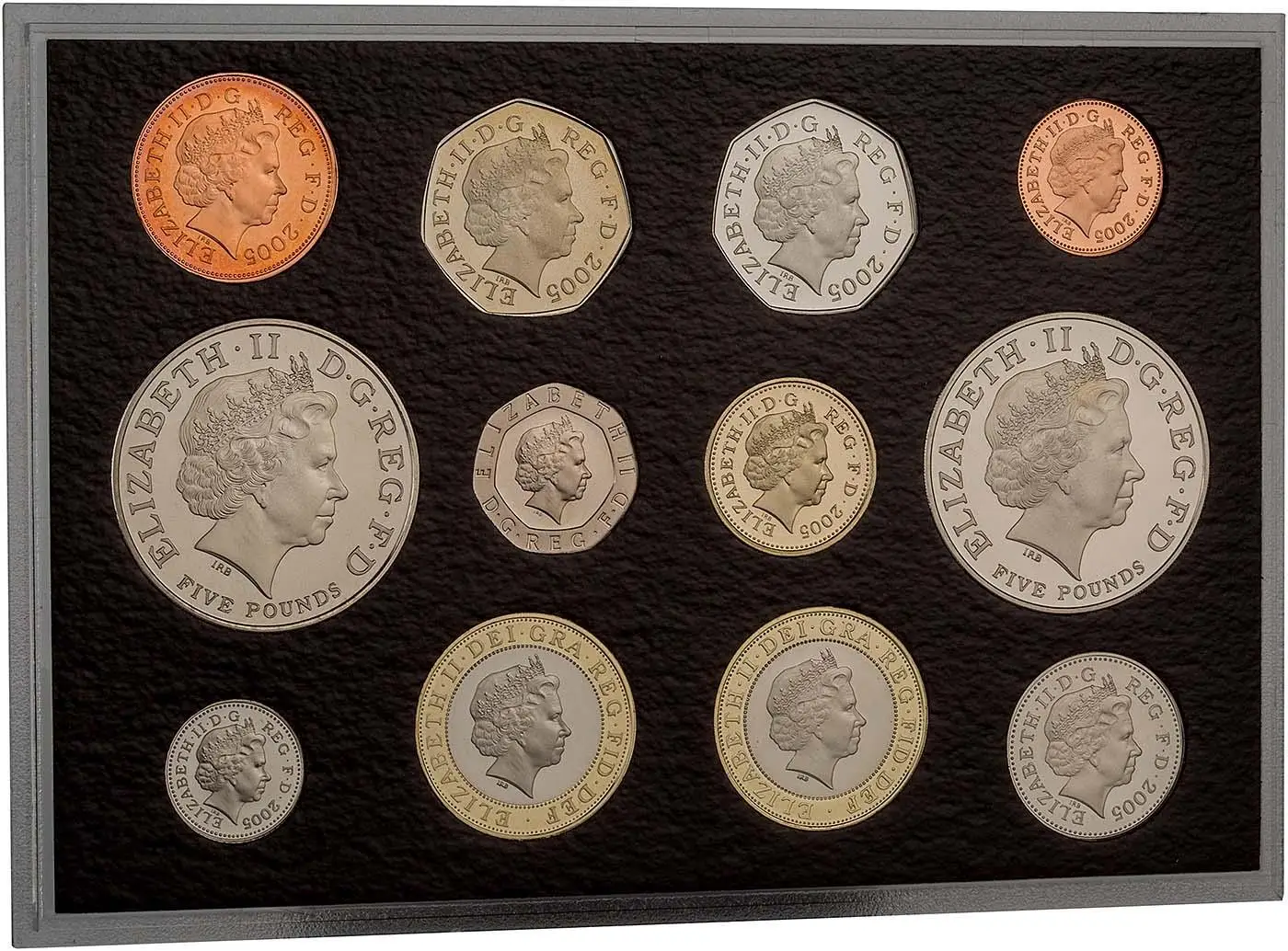 2005 United Kingdom Standard Proof Coin Set l Chard