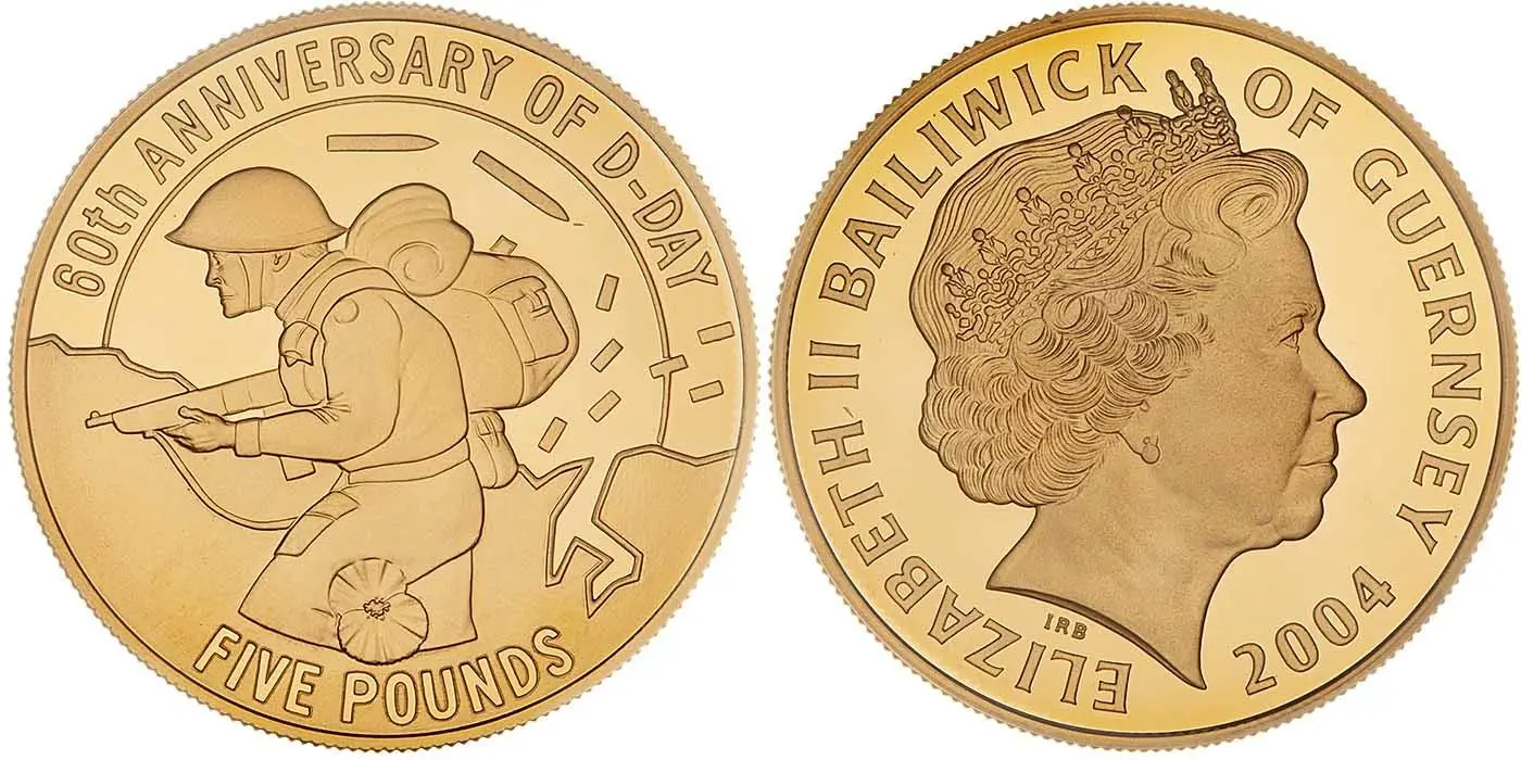 2004 D-Day Gold Proof 3-Coin Set Channel Islands | Chards