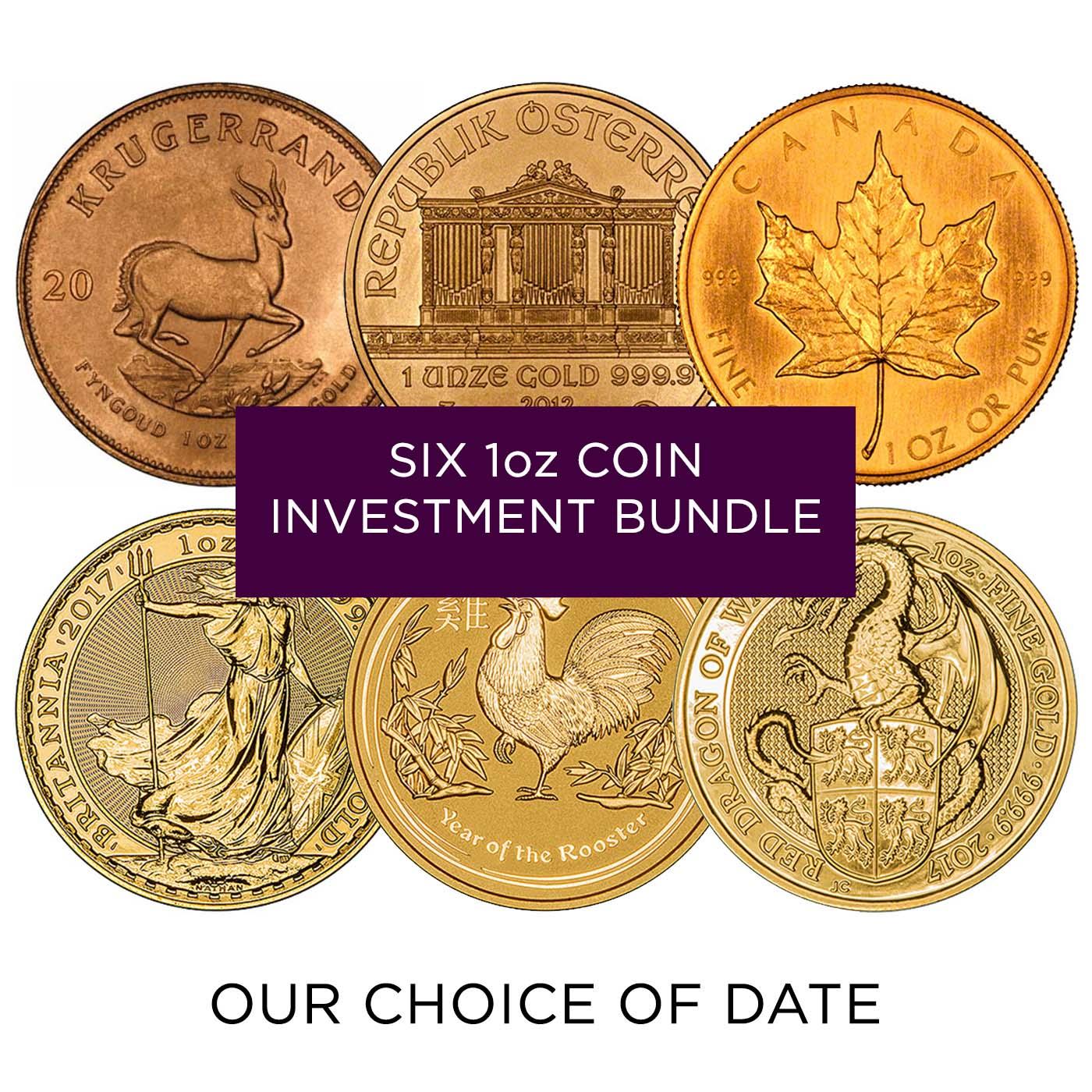 Our Choice 1 oz Mixed Gold Bullion Bundle 6 Coins | Chard