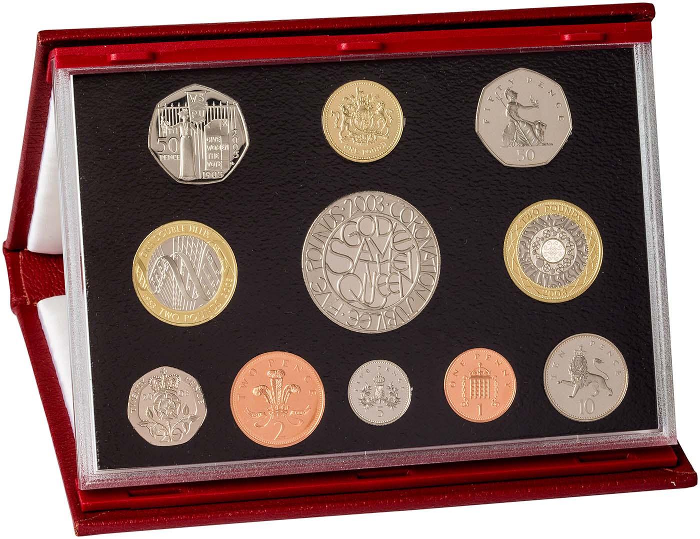 2003 United Kingdom Deluxe Proof Coin Set l Chard