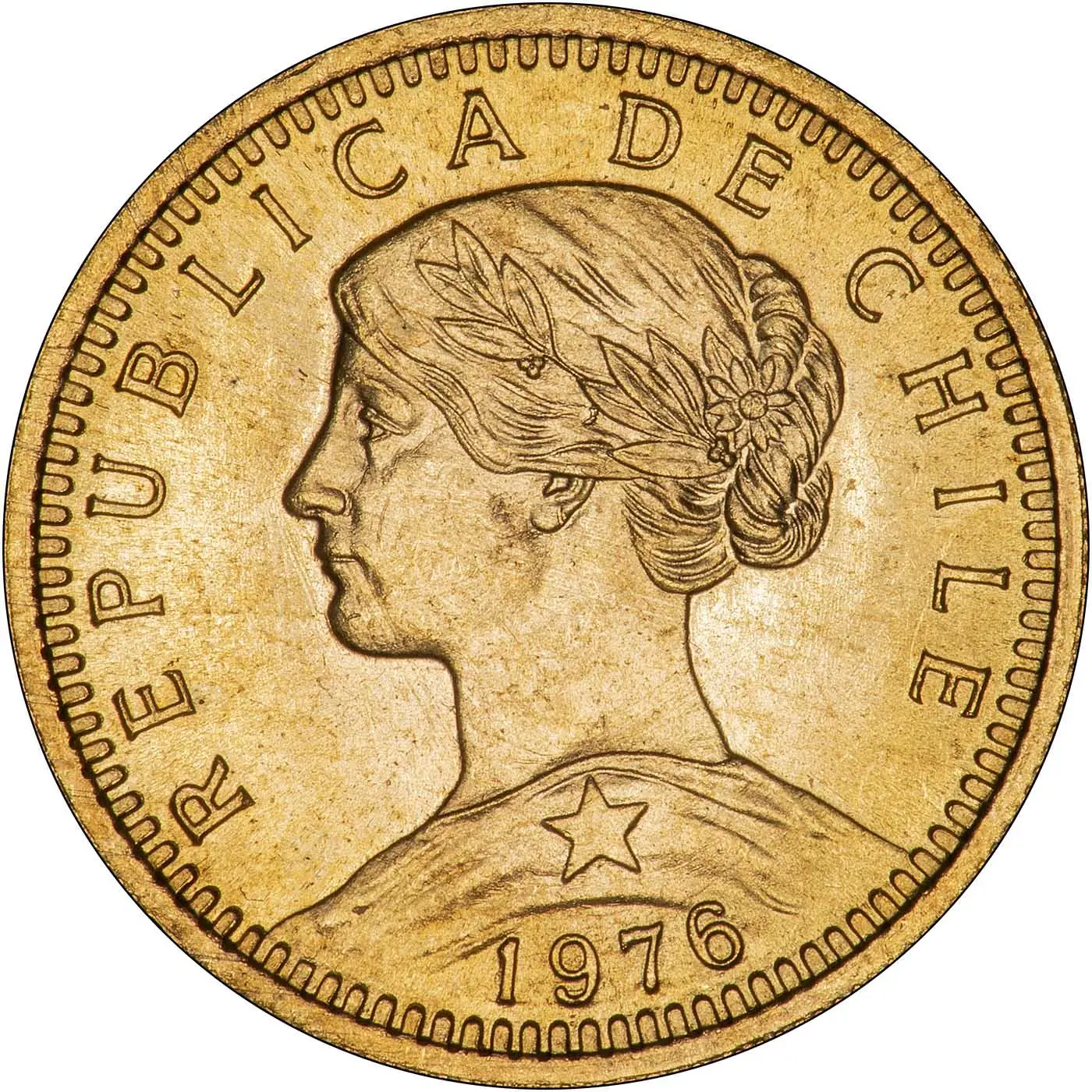 1976 Chile Gold 20 Peso Coin | Chards - £284.39