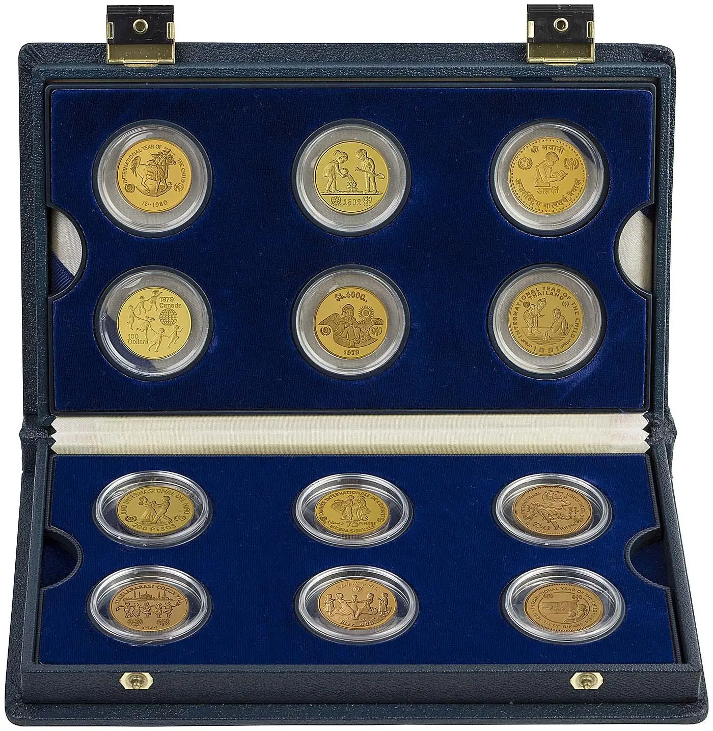 1979-1982 Unicef Year of the Child Gold Proof 12 Coin Set