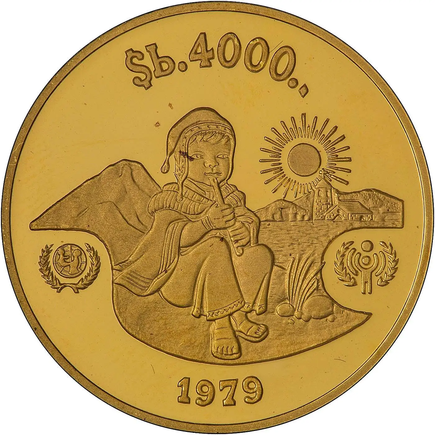 1979-1982 Unicef Year of the Child Gold Proof 12 Coin Set