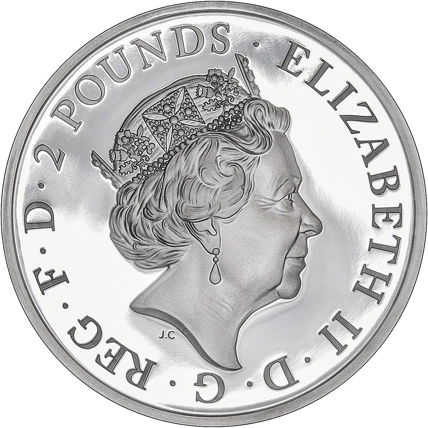 2018 One Ounce Silver Proof Queen's Beasts Red Dragon Coin