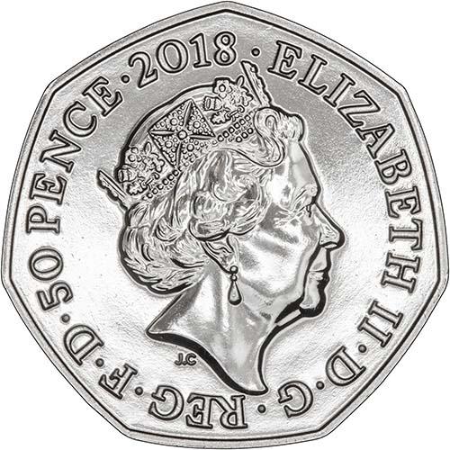 2018 Beatrix Potter - Peter Rabbit 50p BU Coin | Chard