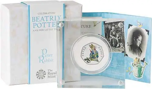 2018 Peter Rabbit 50p Silver Proof Coin | Chards