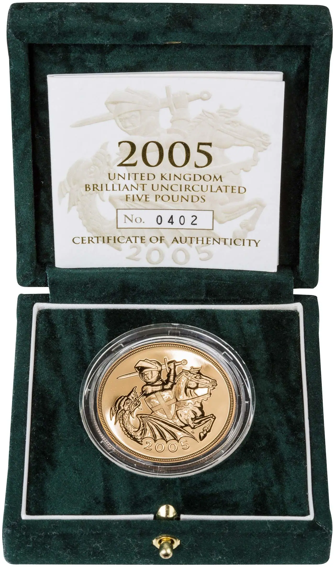 2005 Gold BU Five Sovereign Piece Royal Mint Coin | Chards