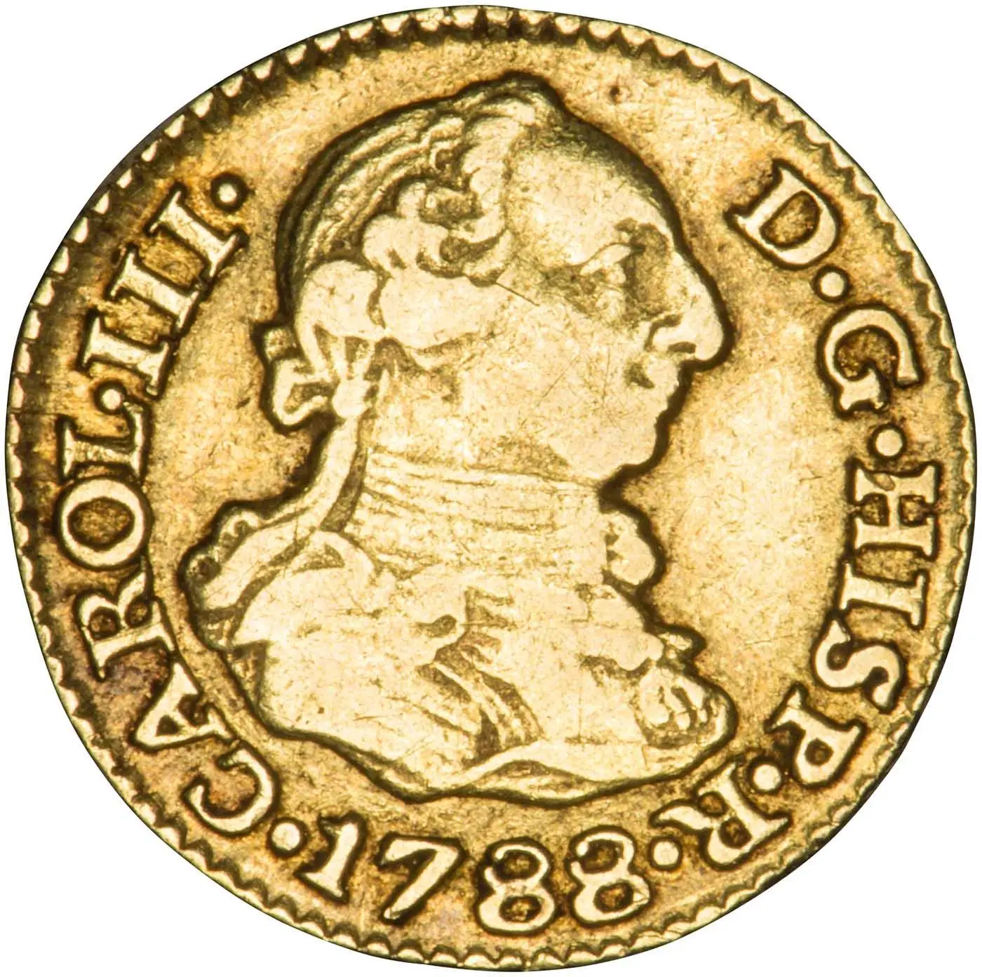 1788 Carlos III Gold Half Escudo Coin | Chards