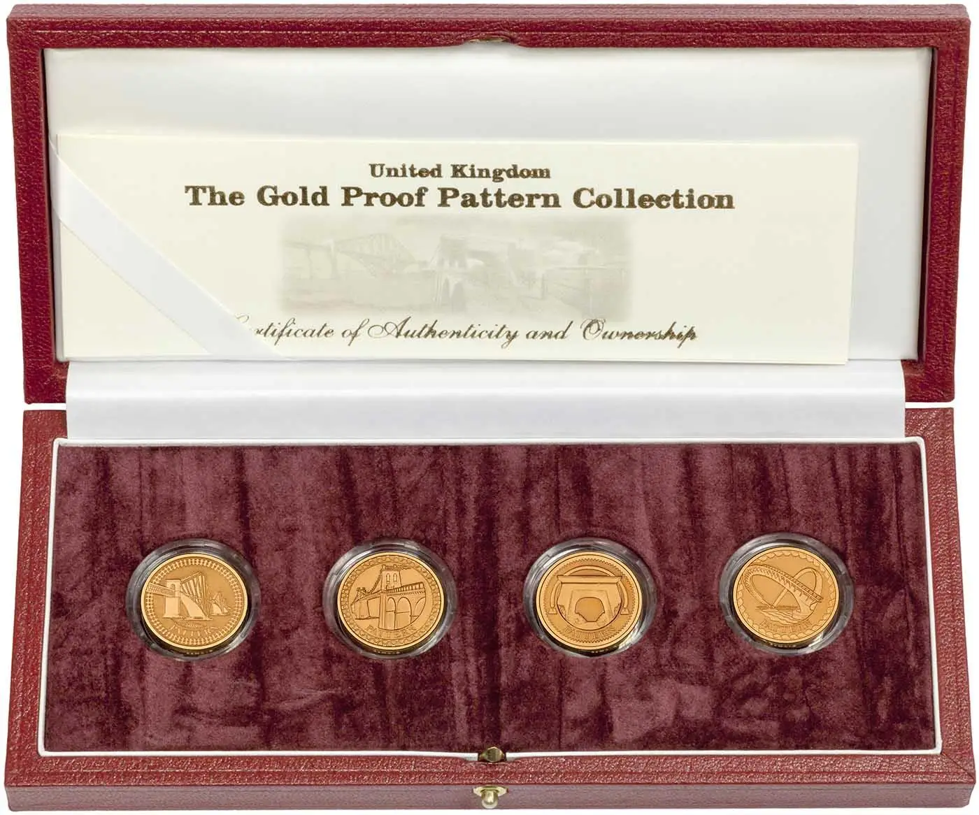 2003 Bridges Pattern Gold Proof Four Coin Set | Chards
