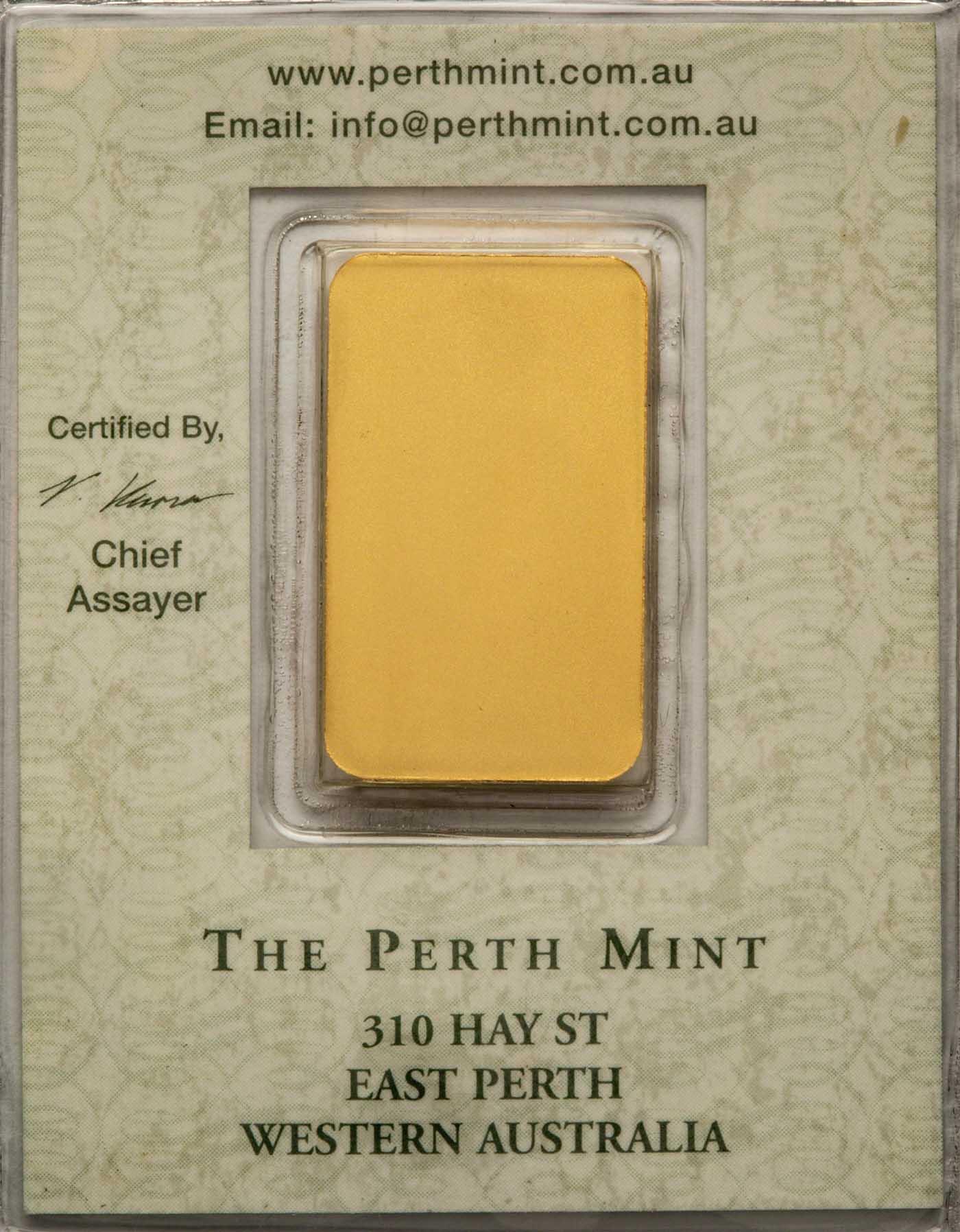 10g Gold Bar | Perth Mint Swan Design | Chard - £490.83