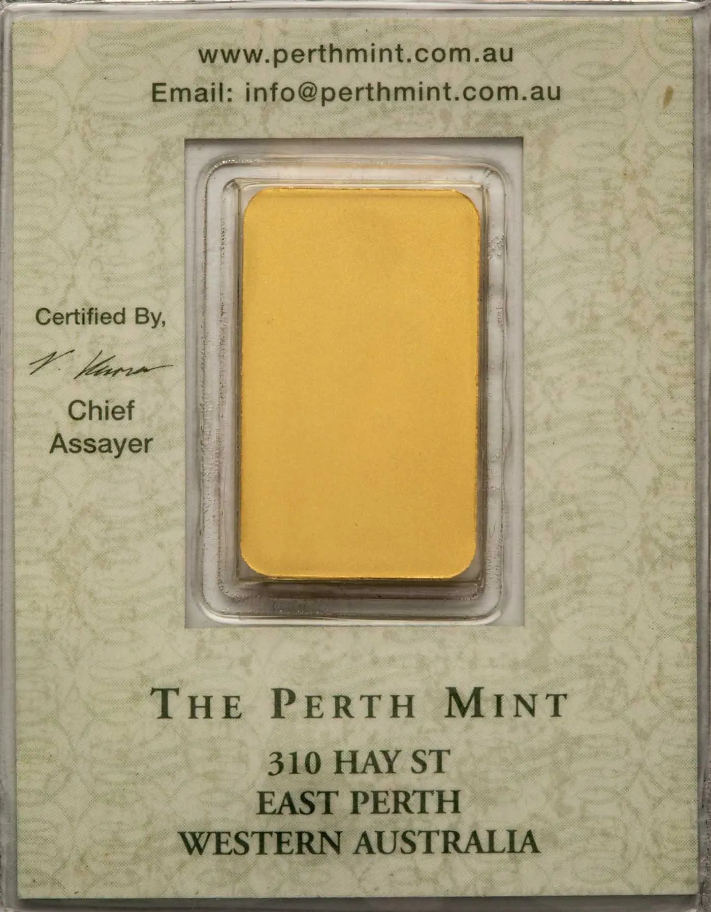10g Gold Bar | Perth Mint Swan Design | Chard - £579.79