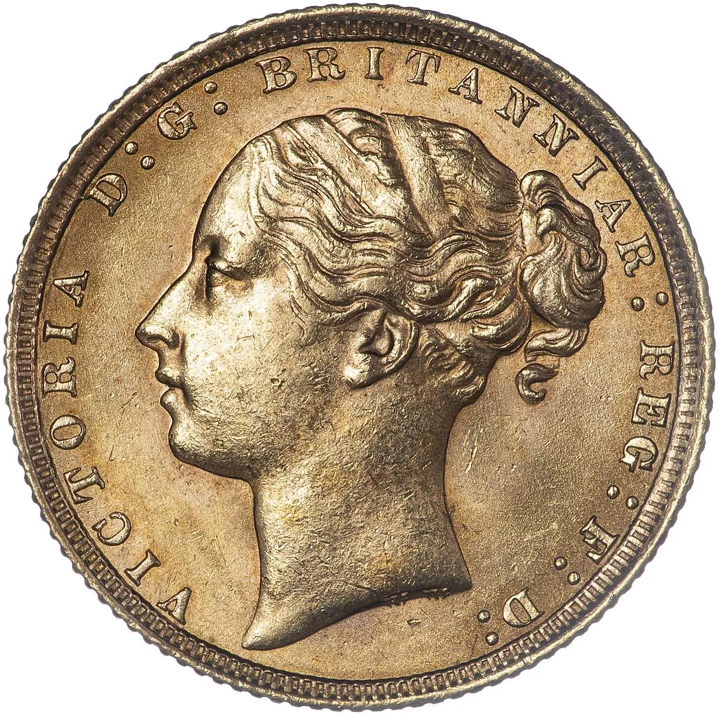 1872 Sovereign Victoria Young Head St George | London |Chard