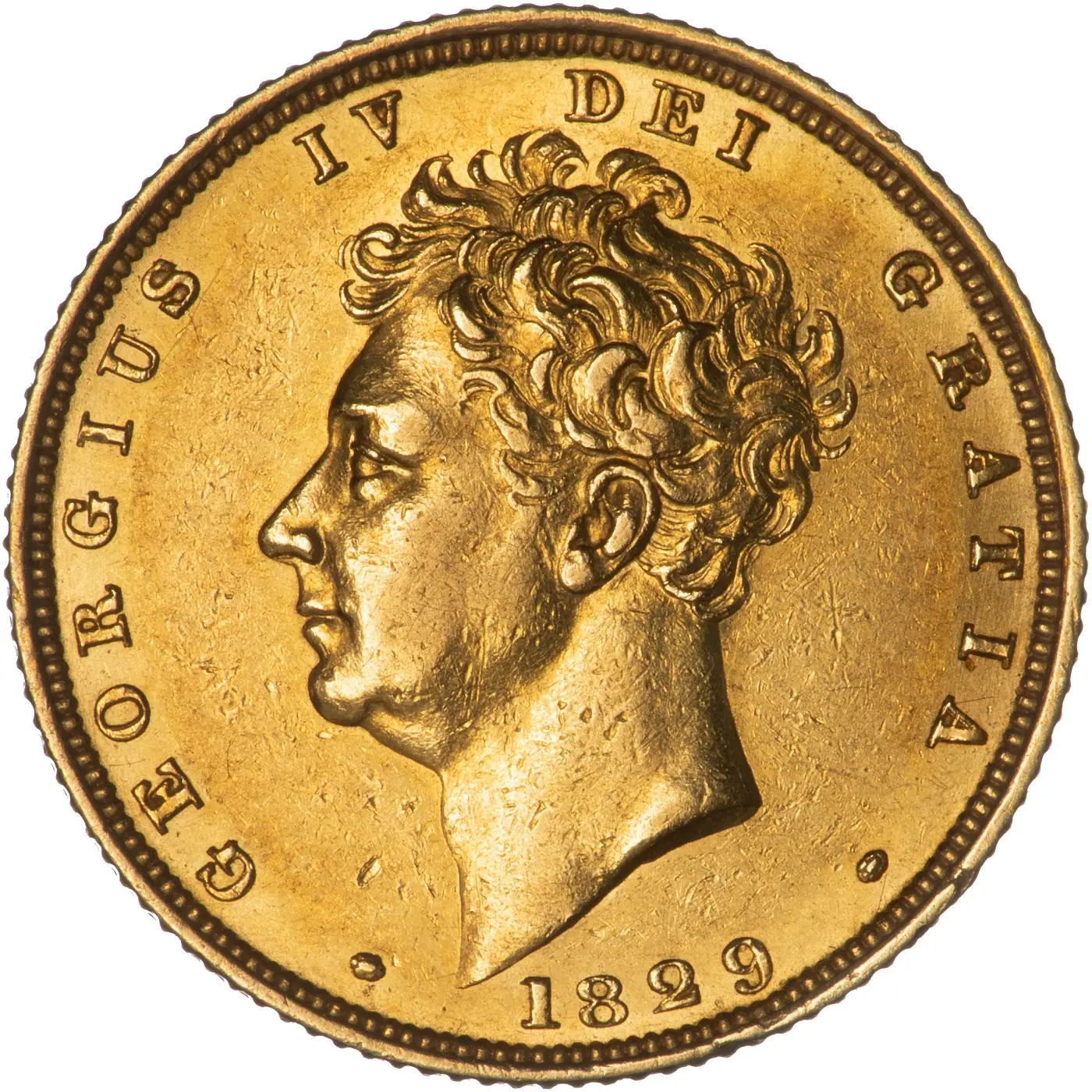 1829 Gold Full Sovereign George IV Bare Head Coin | Chards