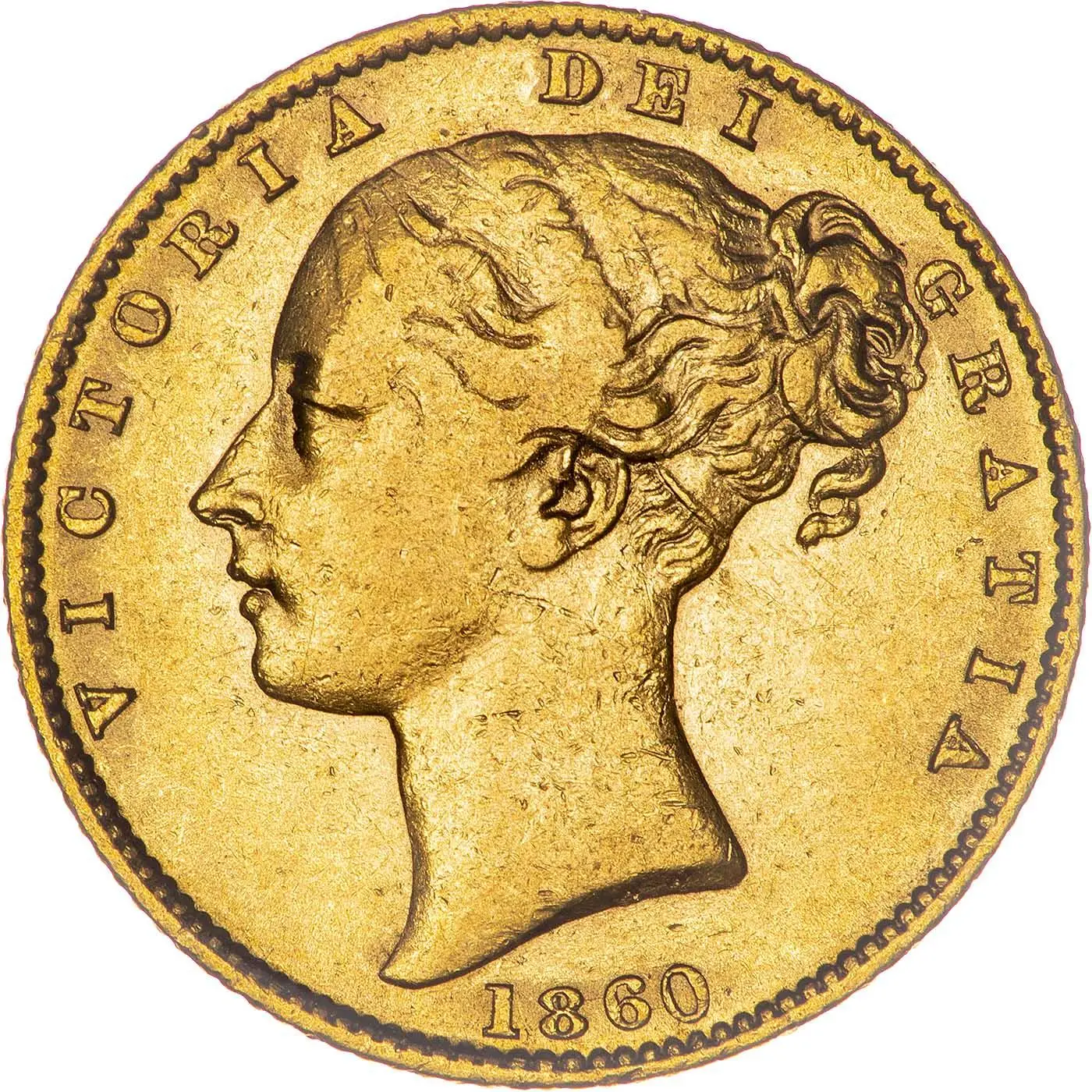 1860 Gold Full Sovereign Victoria London Mint | Chards