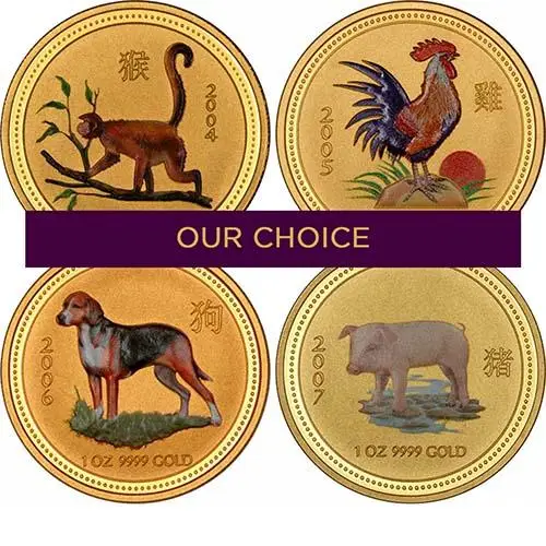 1 oz Gold Lunar Series Coloured Coin | Chards - £1,744.82