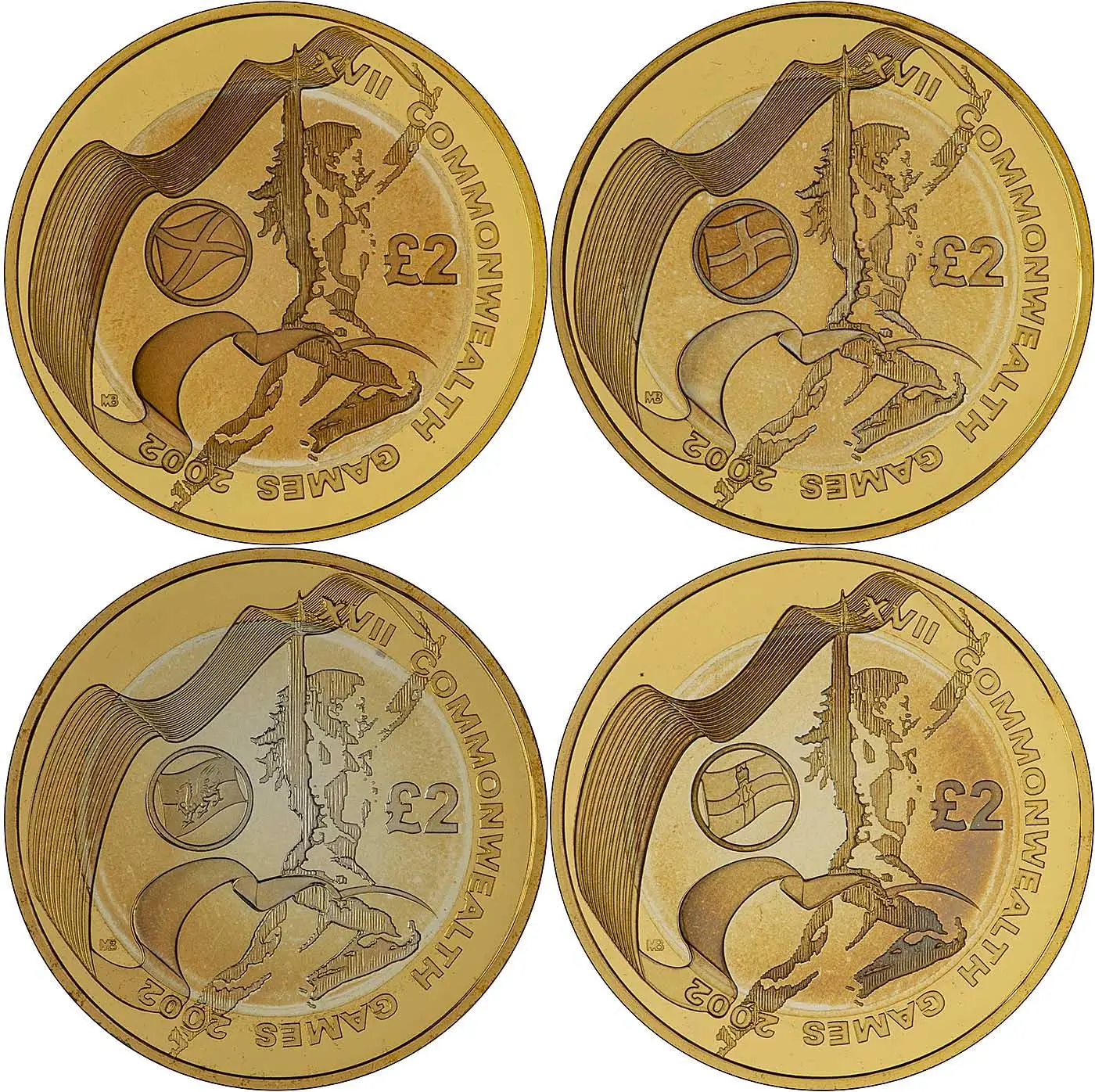 2002 Silver Proof Commonwealth Games £2 Coin Set | Chard
