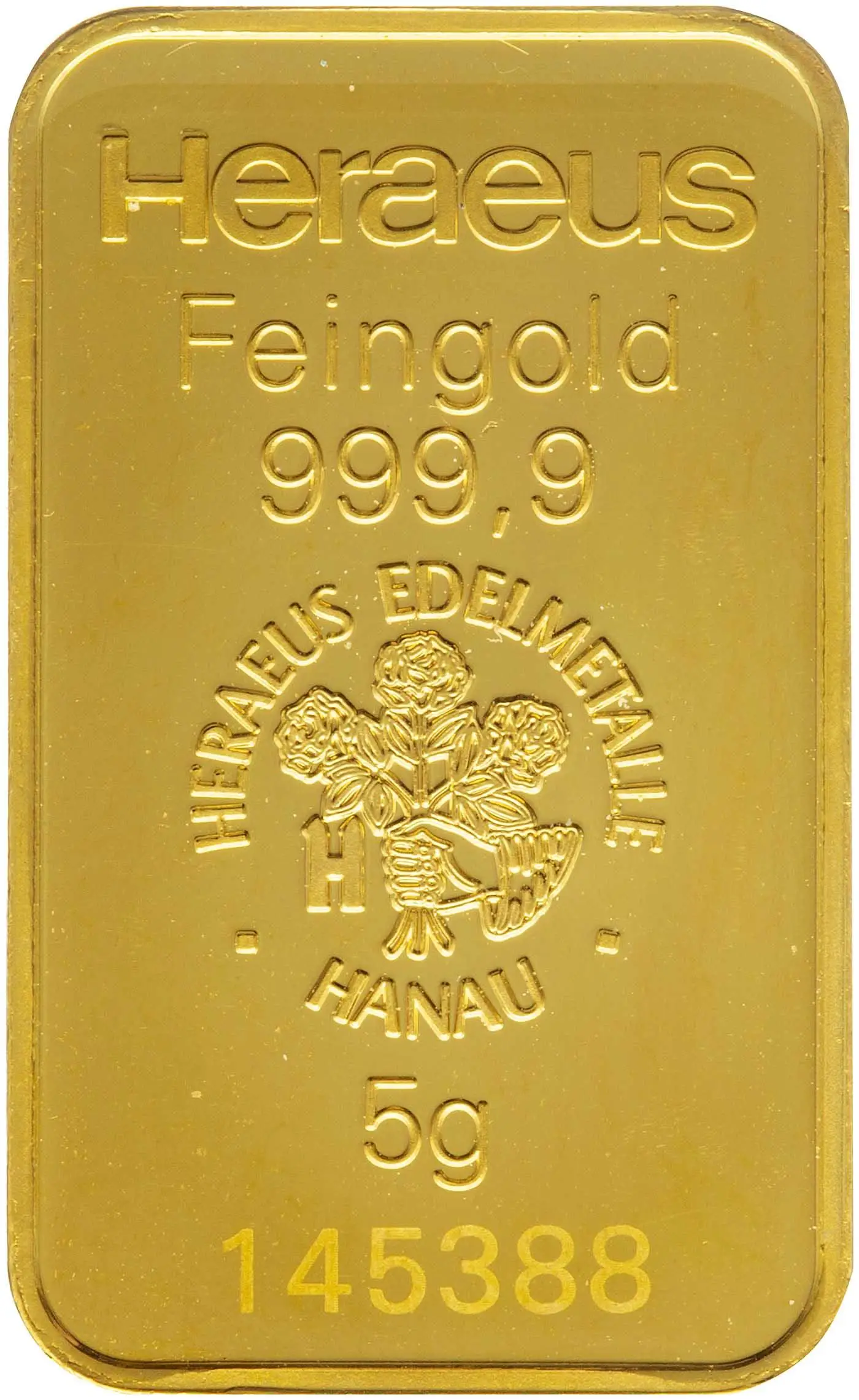 Heraeus 5 Gram Gold Bullion Bar Pre-Owned | Chards