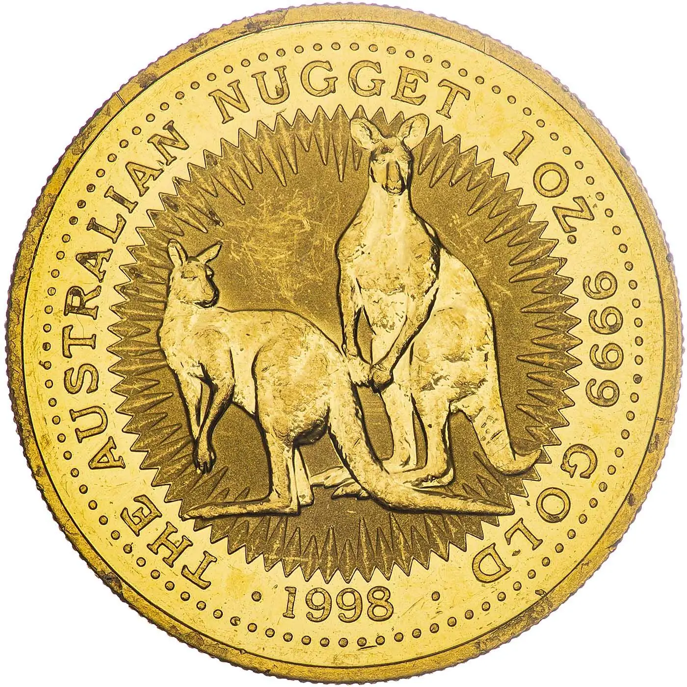 1998 Gold 1 Oz Kangaroo Nugget Perth Mint Coin | Chards