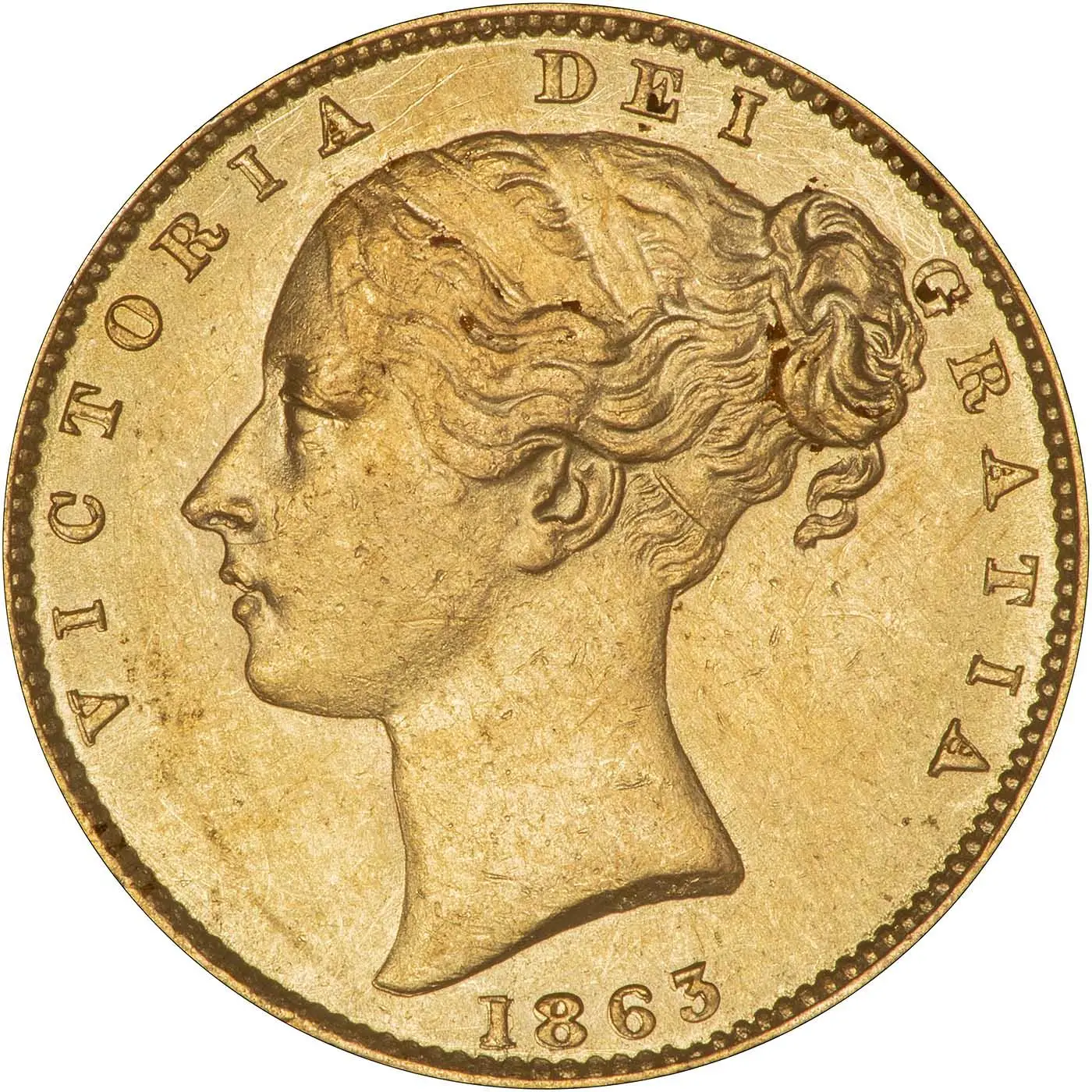 1863 Sovereign Victoria Young Head Shield | London | Chards