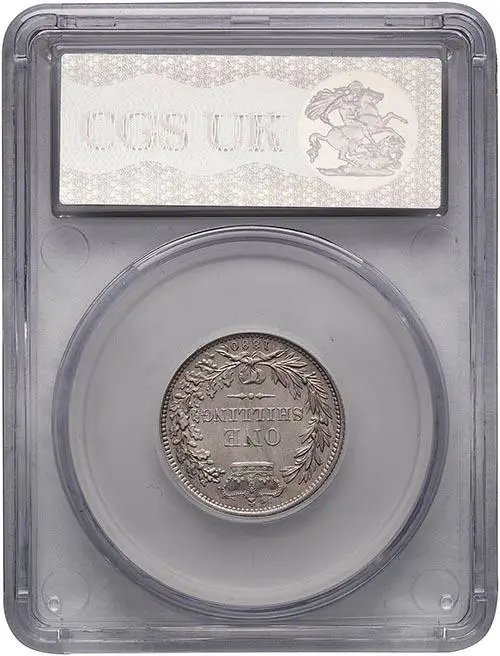 1880 Victoria Young Head Slabbed Shilling CGS 82 | Chards