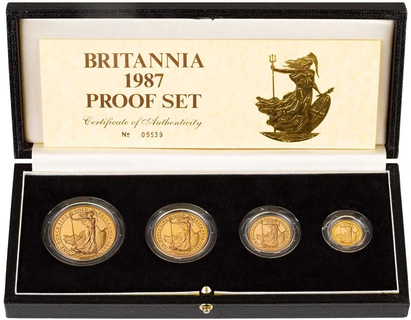 1987 Gold Proof Britannia Four Coin Set | Chards
