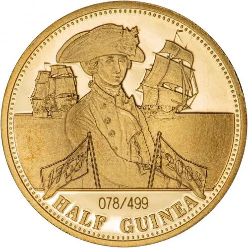 2008 Gold Proof Half Guinea Coin Tristan Da Cunha | Chards