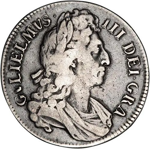 1696 William III Silver Crown Coin | Chards