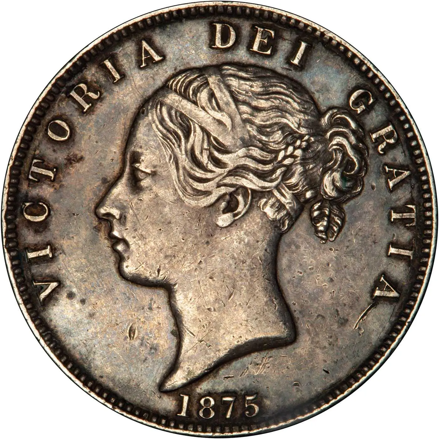 1875 Victoria Young Head Silver Half Crown | Chards