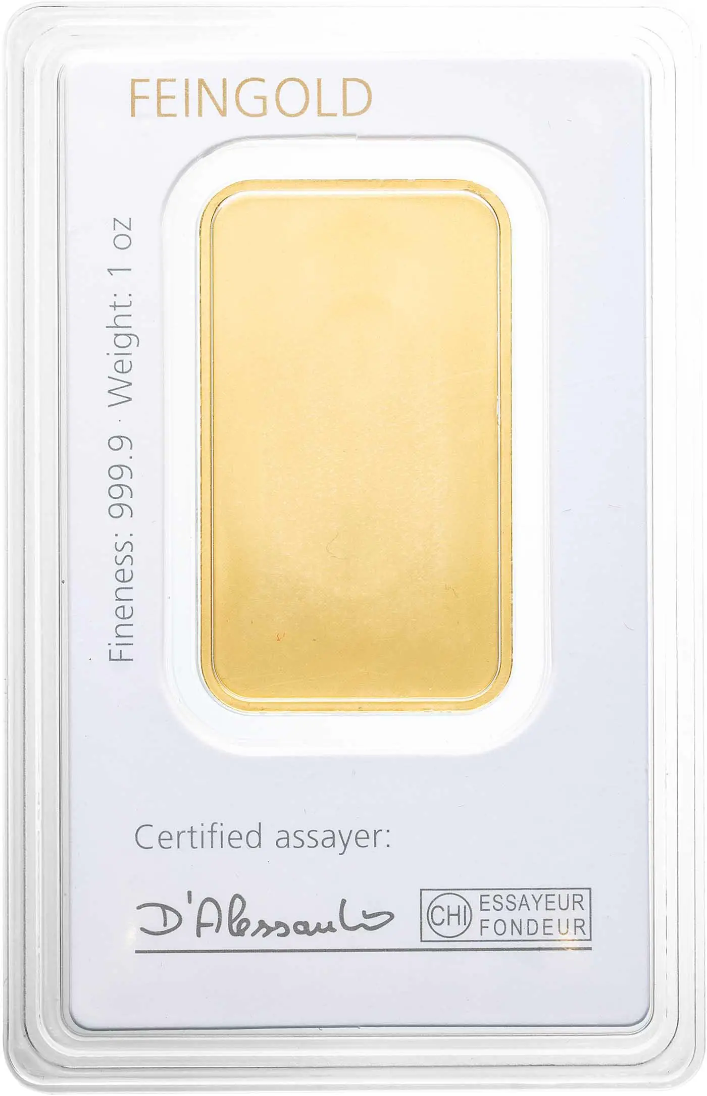 1 Ounce Wafer Gold Bar Degussa Pre-Owned | Chards