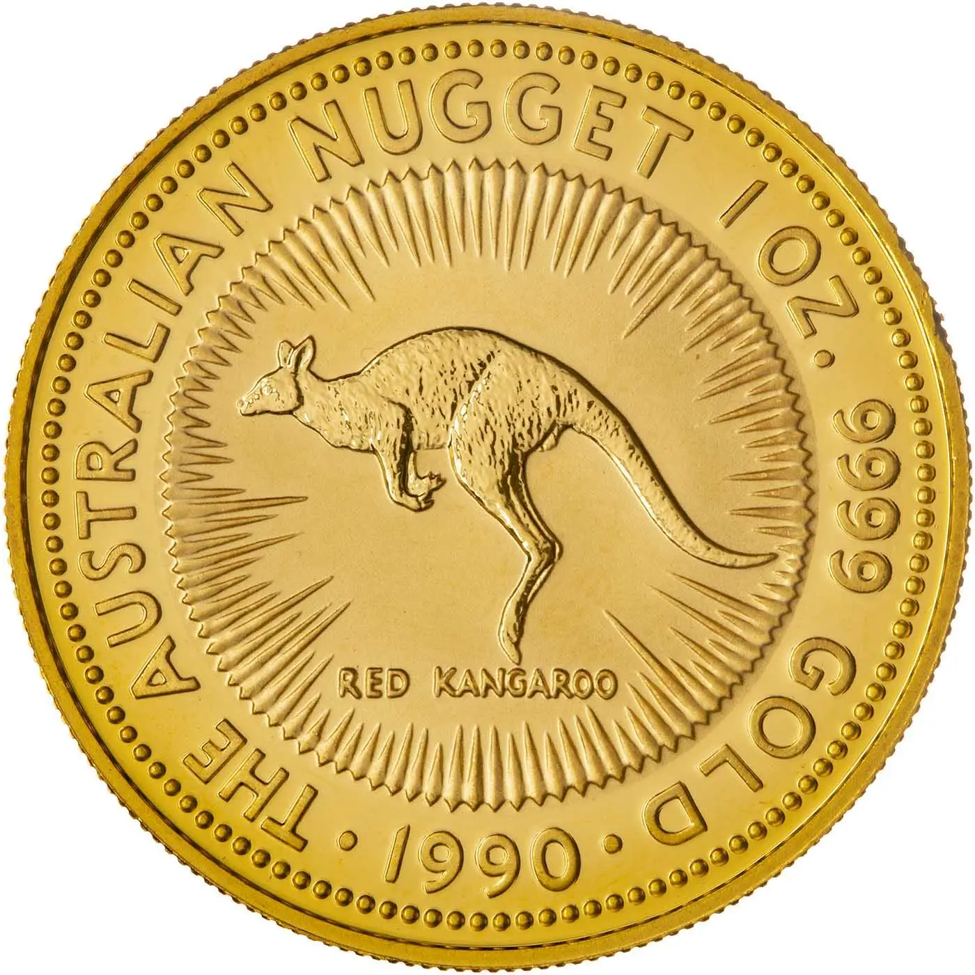 1990 Gold 1 Ounce Red Kangaroo Nugget - Perth Mint | Chards