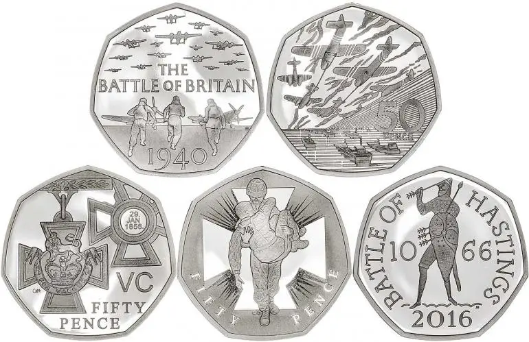 2019 Silver Proof Military 50p British Culture Set | Chards